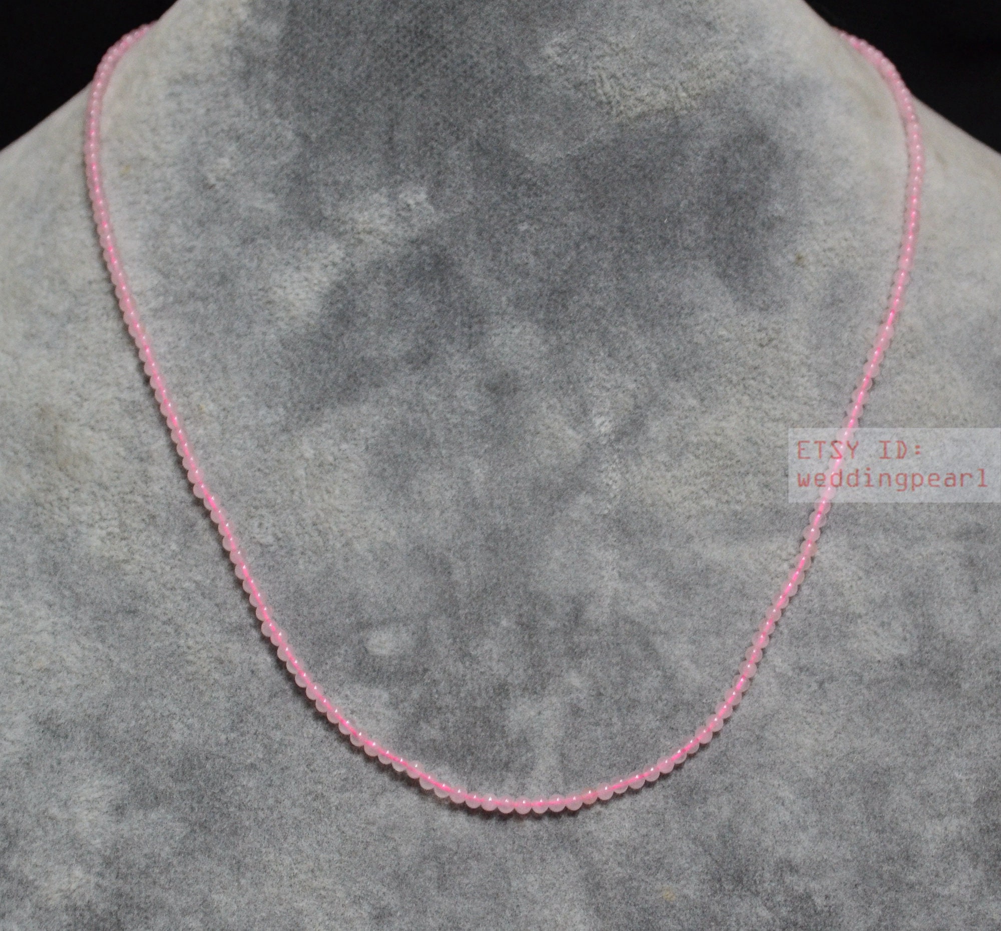 Pink Small Bead Necklace - Etsy