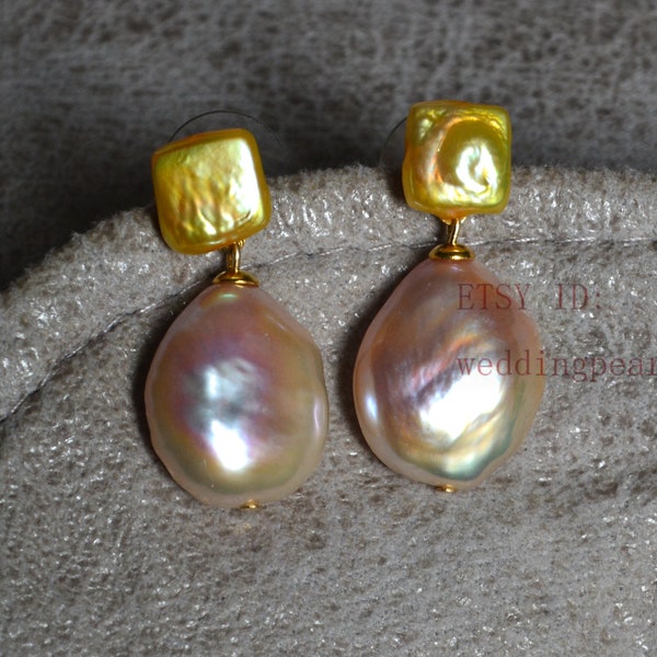 Baroque Pearl Earrings - Etsy
