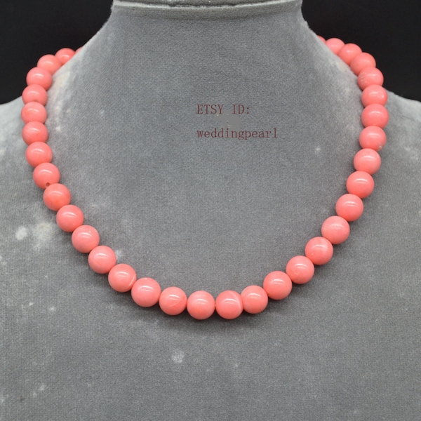 Pink Coral Necklace - Etsy