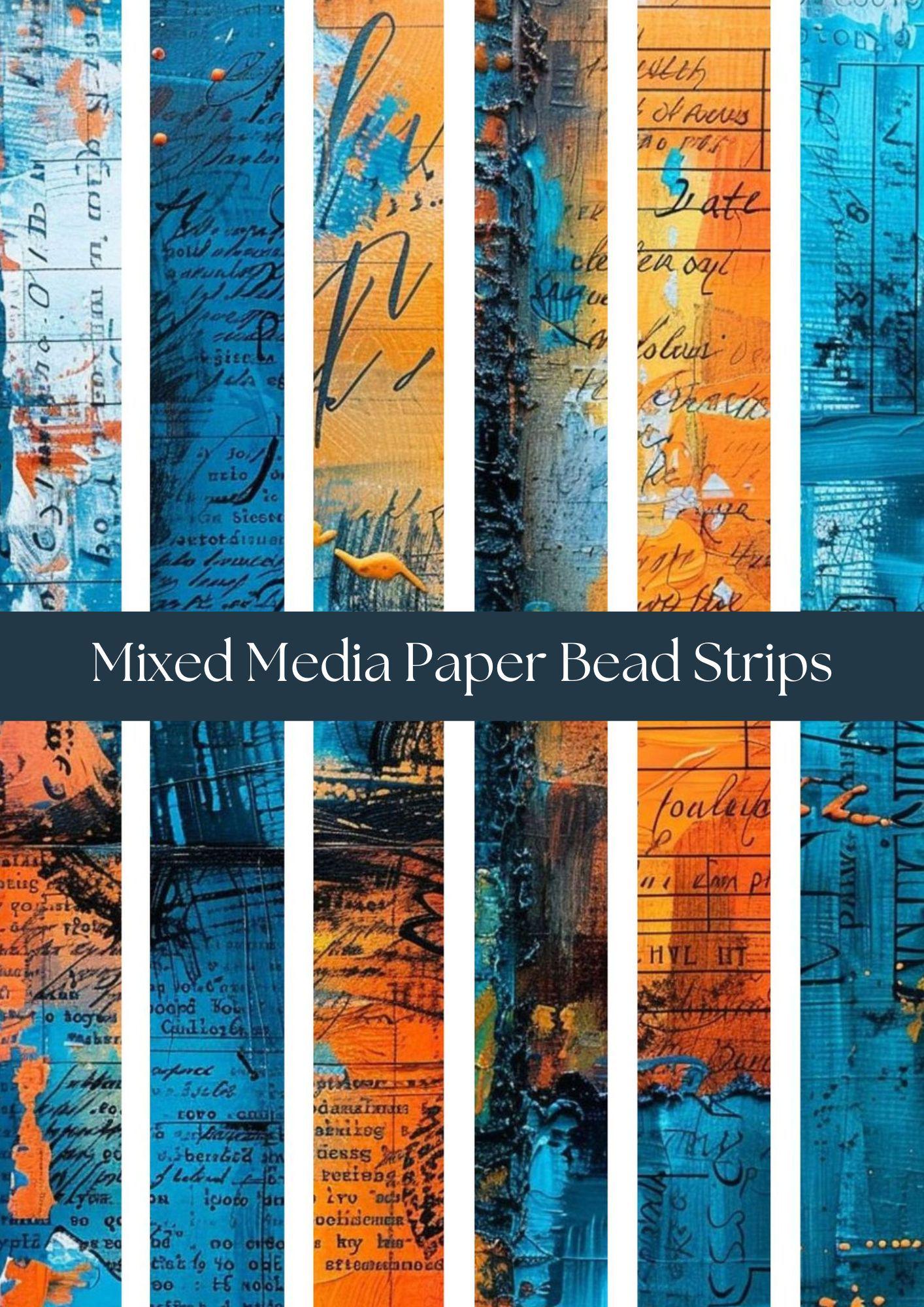 A4 Paper Bead Strips DIY Beads Paper Beads Make Your Own Beads DIY ...