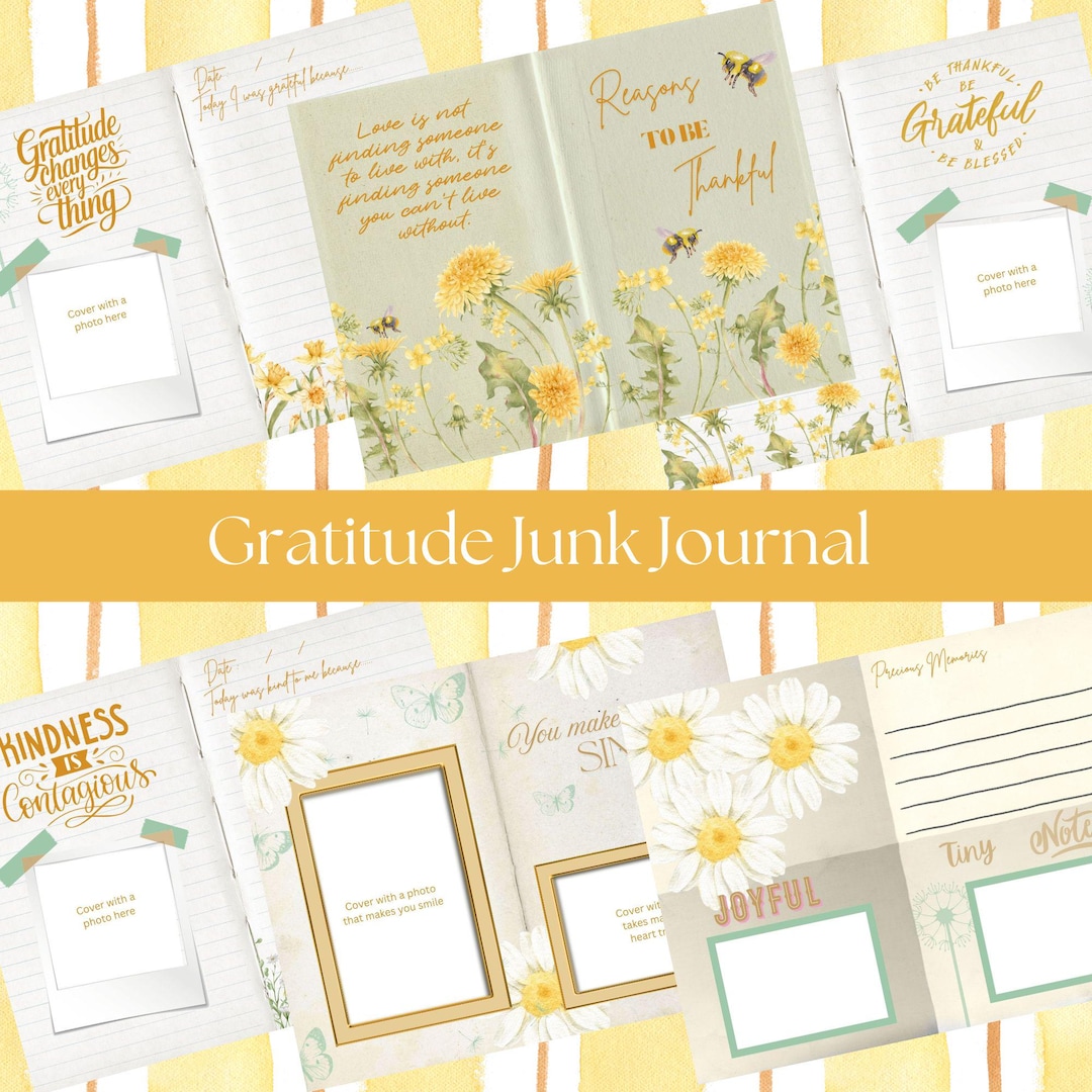 Gratitude Journal | 10 Pages | Double Page Layout | 8.5 X 11 Inch Size ...