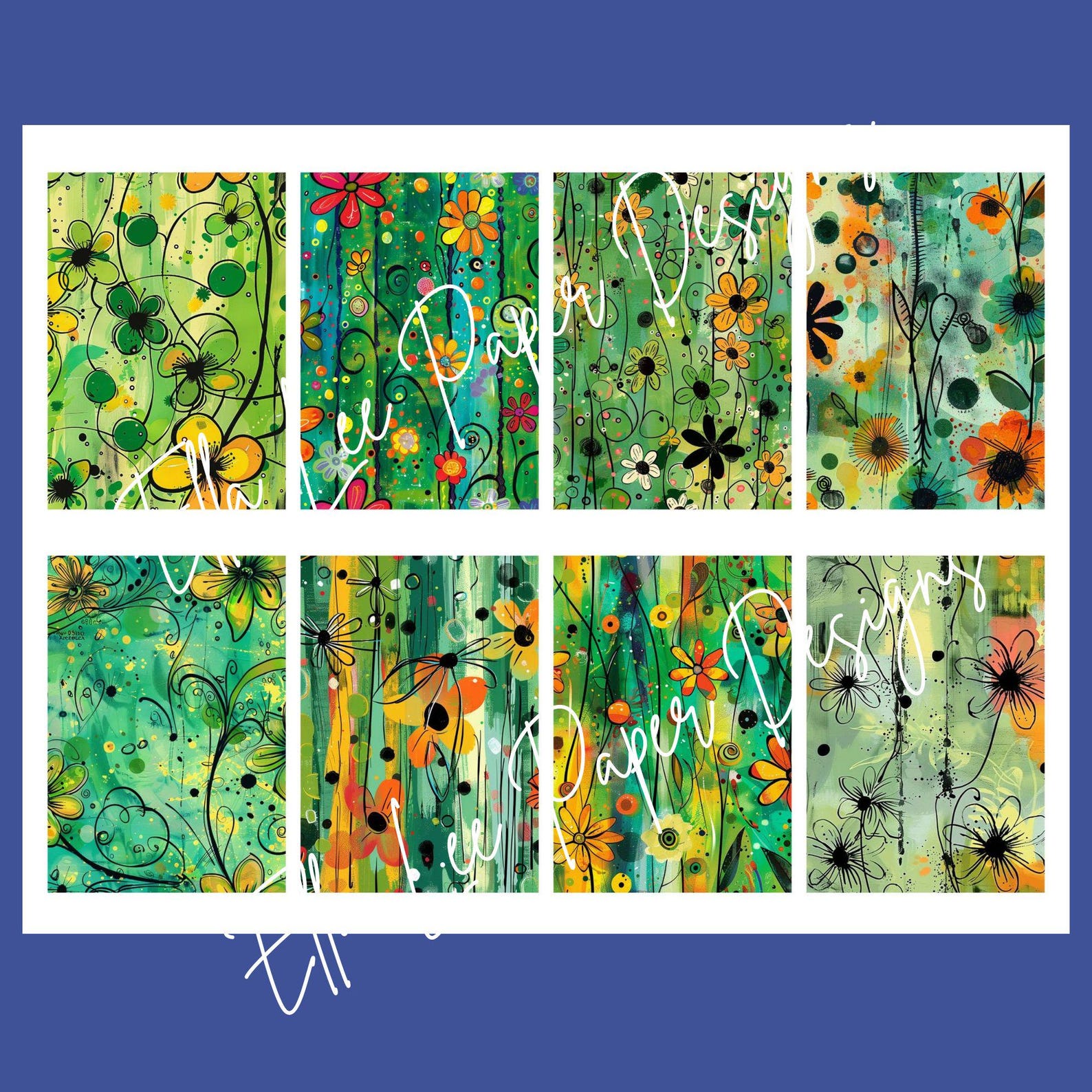 72 Mixed Media Digital Artist Trading Cards | Instant Download | ATC ...