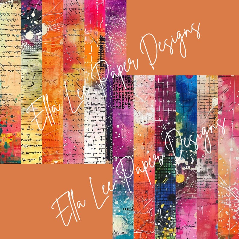 12 Collage Fodder Digital Papers | 8.5 X 11 Inches | Perfect for ...