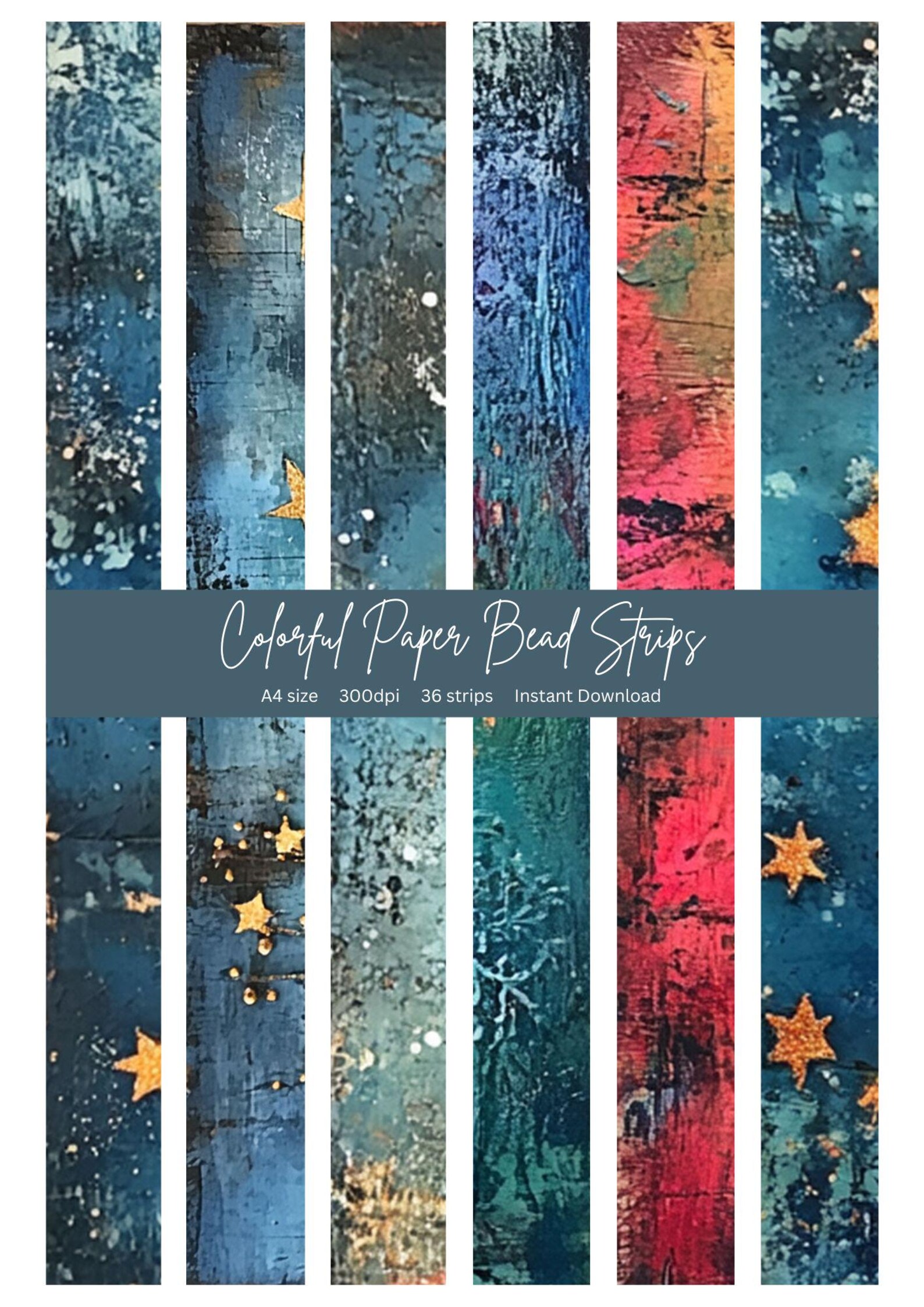 Paper Bead Strips | Set of 36 Colourful Strips | Colourful Paper Beads ...