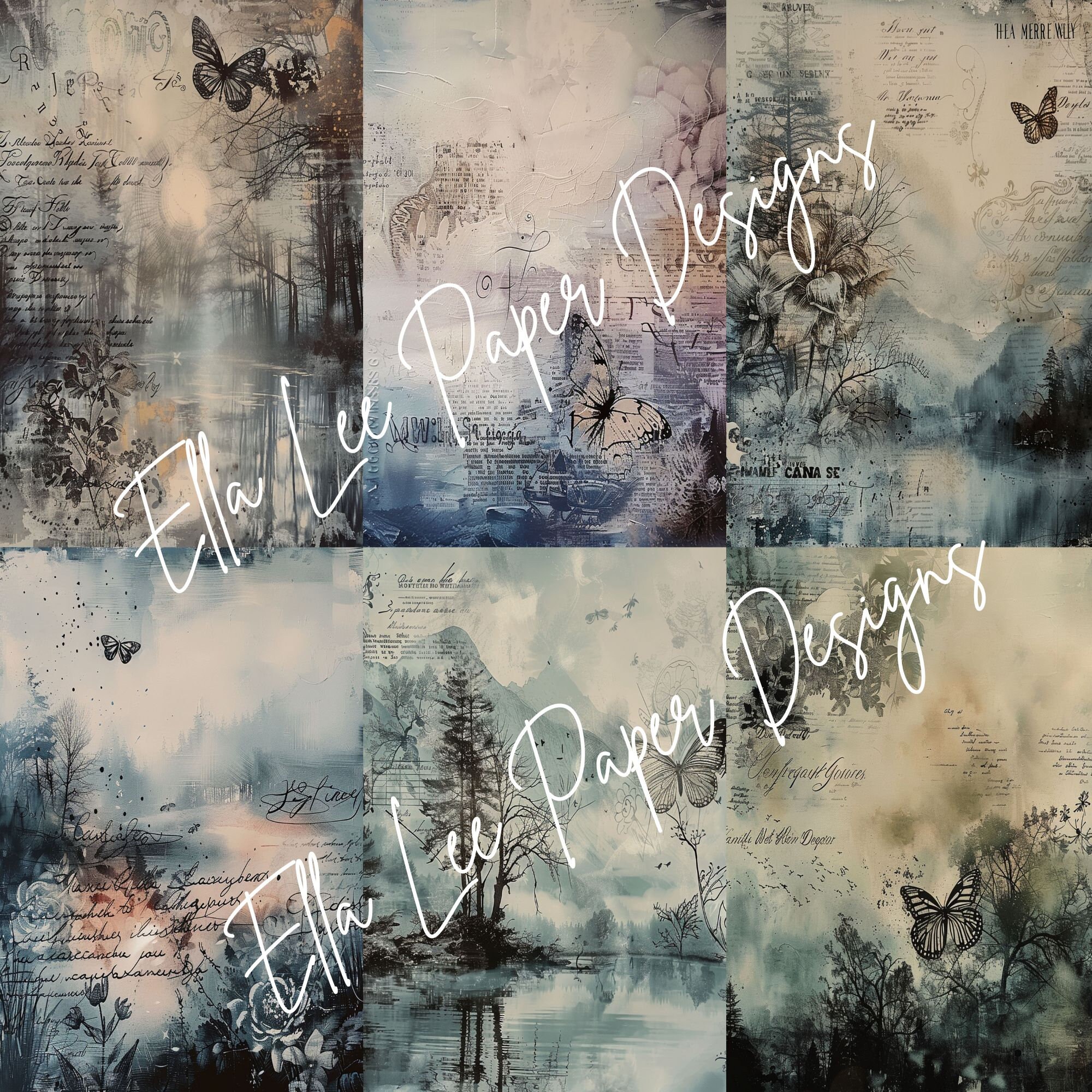 30 Mixed Media Paper Designs A4 Size Perfect for Junk Journal Pages ...