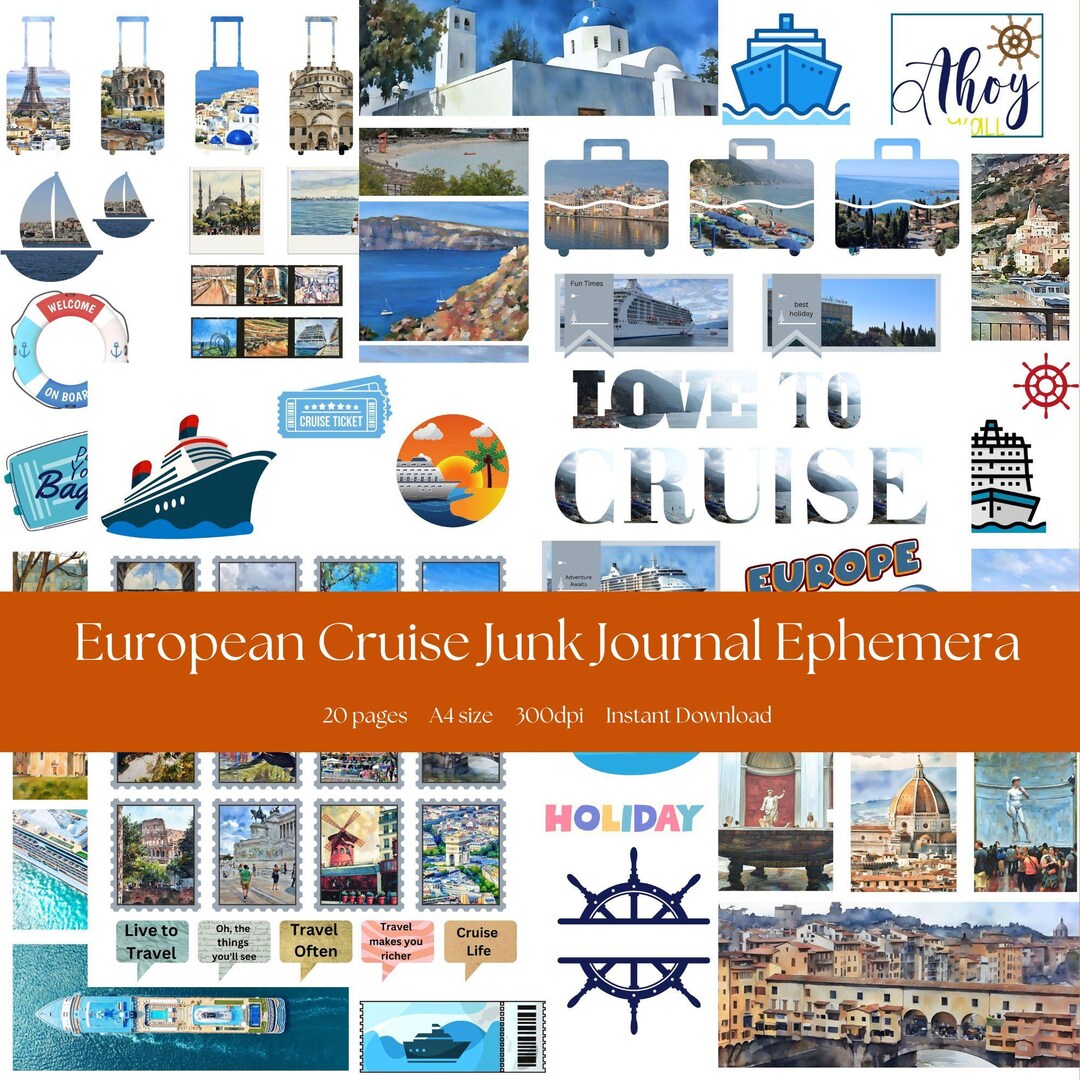 Been on a European Cruise Yet? A4 Size | 20 Page Mega Set| Decorate ...