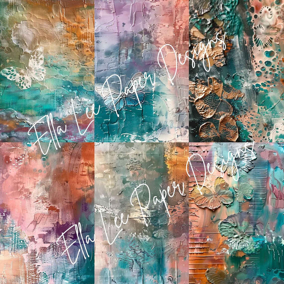 30 Mixed Media Paper Designs | A4 Size | Perfect for Junk Journal Pages ...