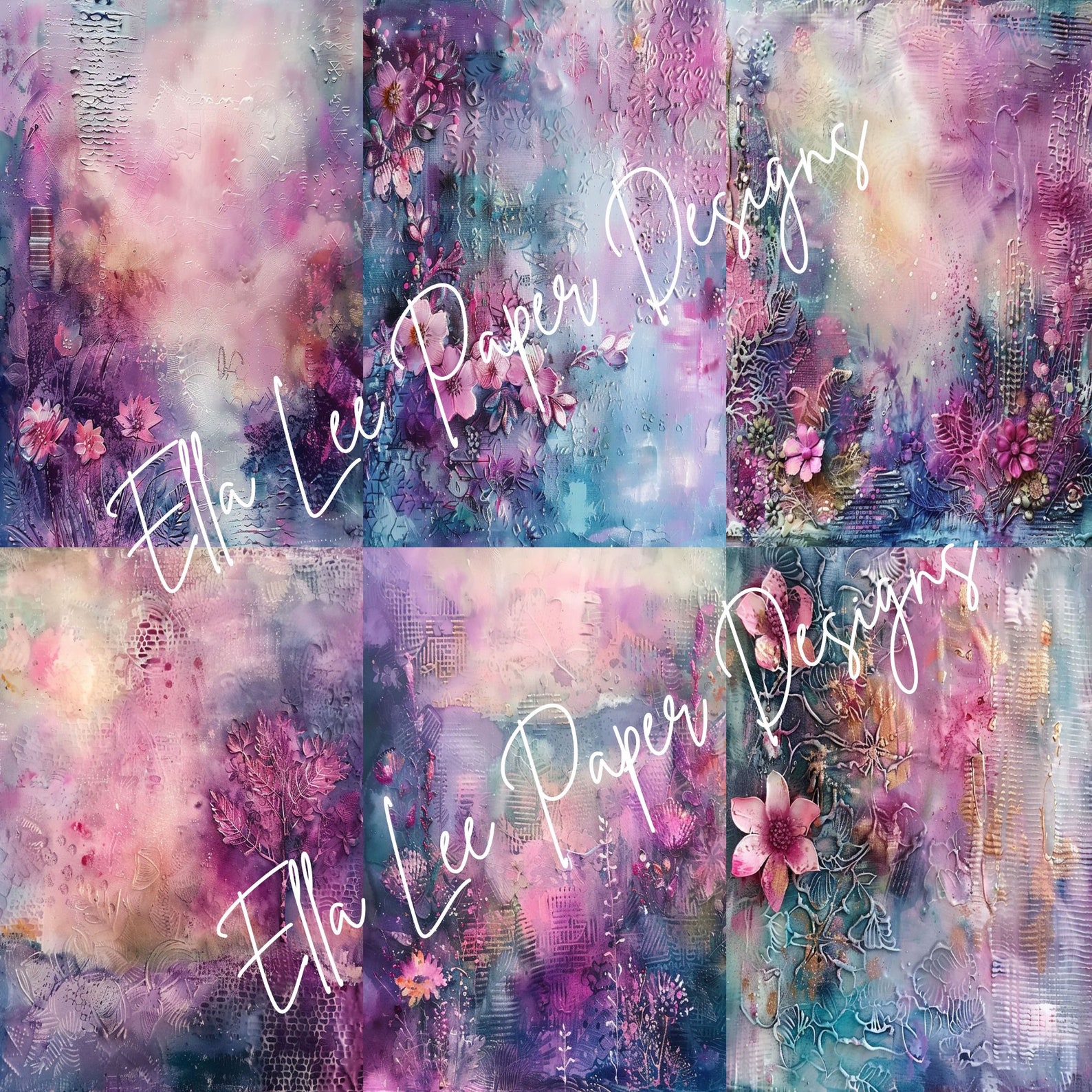 30 Mixed Media Paper Designs | A4 Size | Perfect for Junk Journal Pages ...