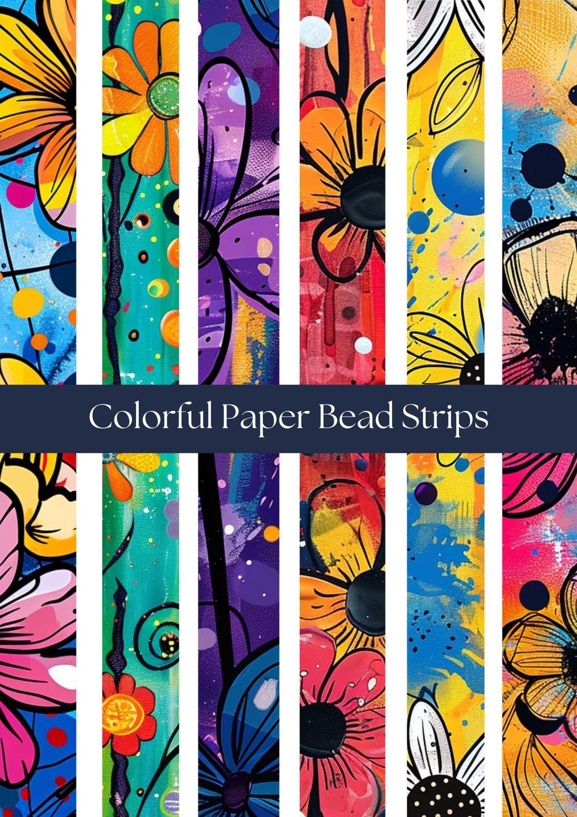 A4 Paper Bead Strips DIY Beads Paper Beads Make Your Own Beads DIY ...