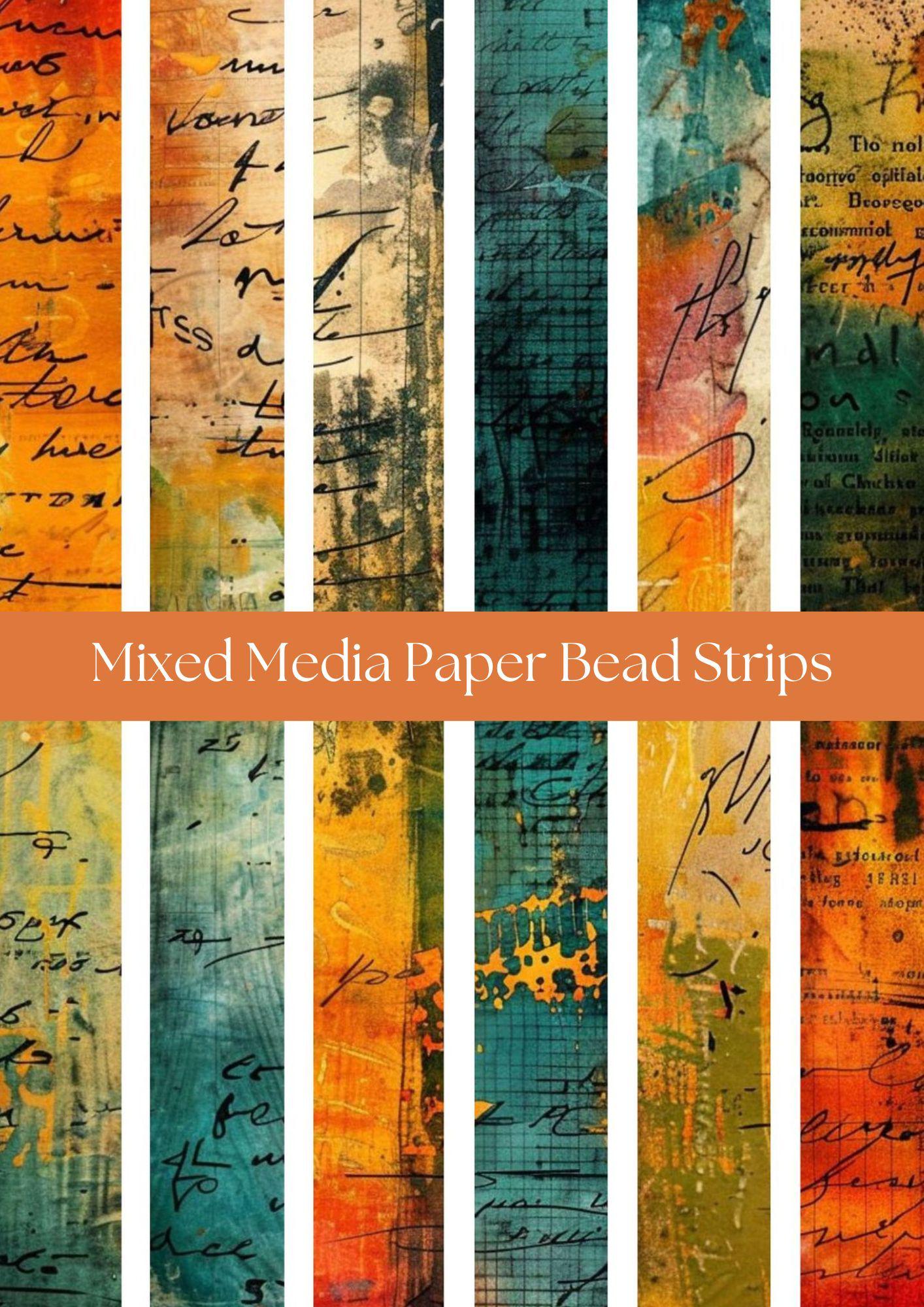 A4 Paper Bead Strips DIY Beads Paper Beads Make Your Own Beads DIY ...