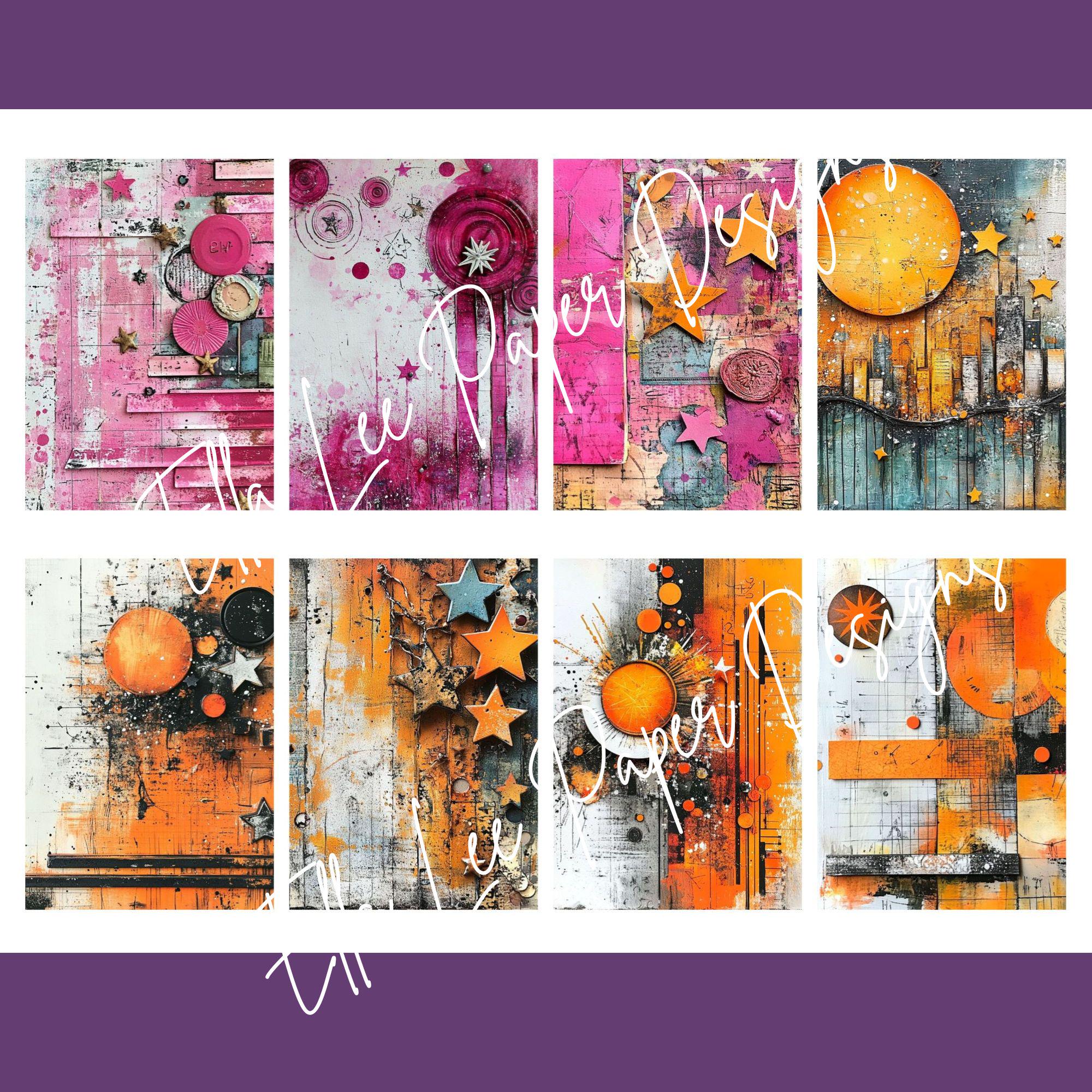 40 Mixed Media Digital Artist Trading Cards | Instant Download | ATC ...