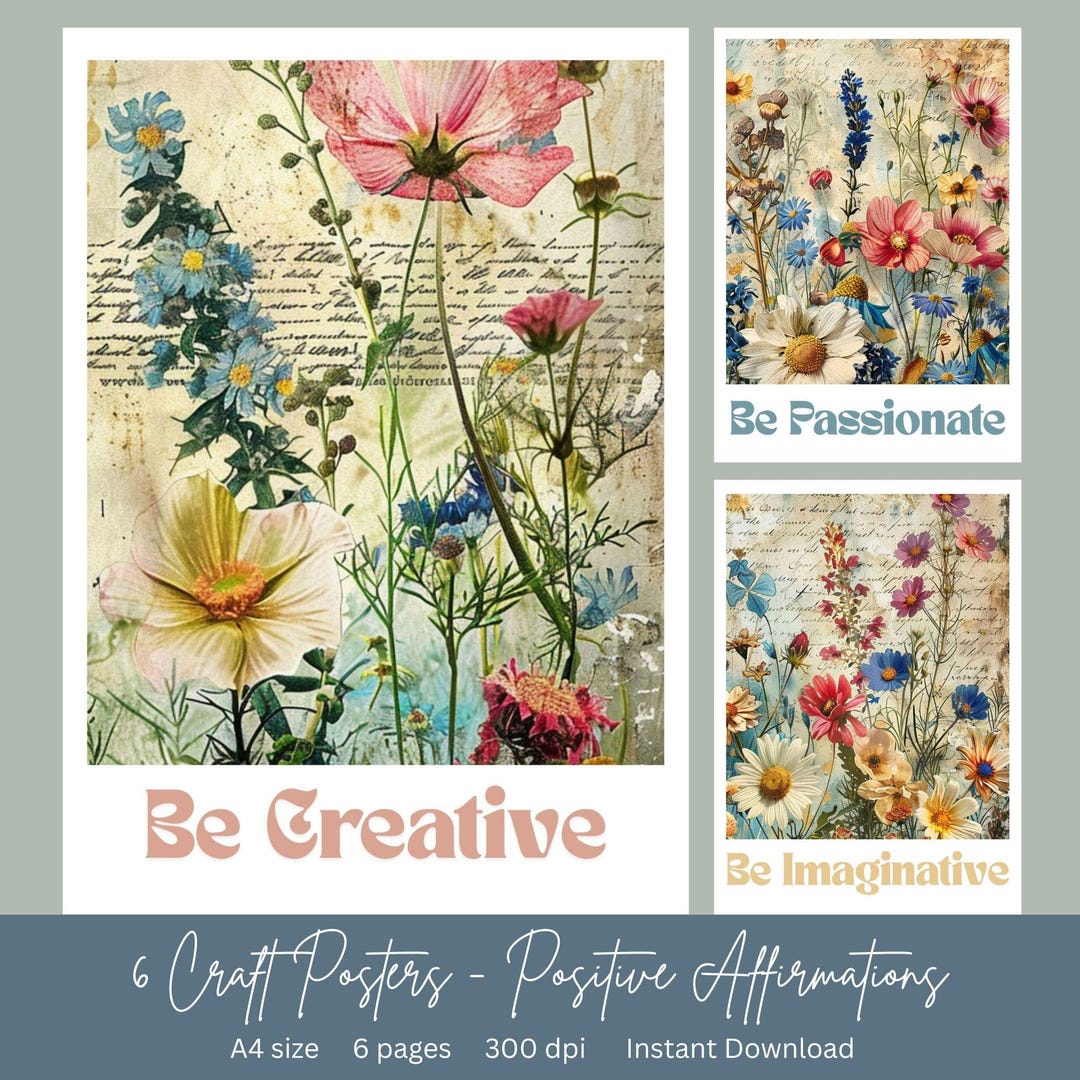 Craft Room Posters- Set of 6 Posters A4 Size for Your Craft Room ...