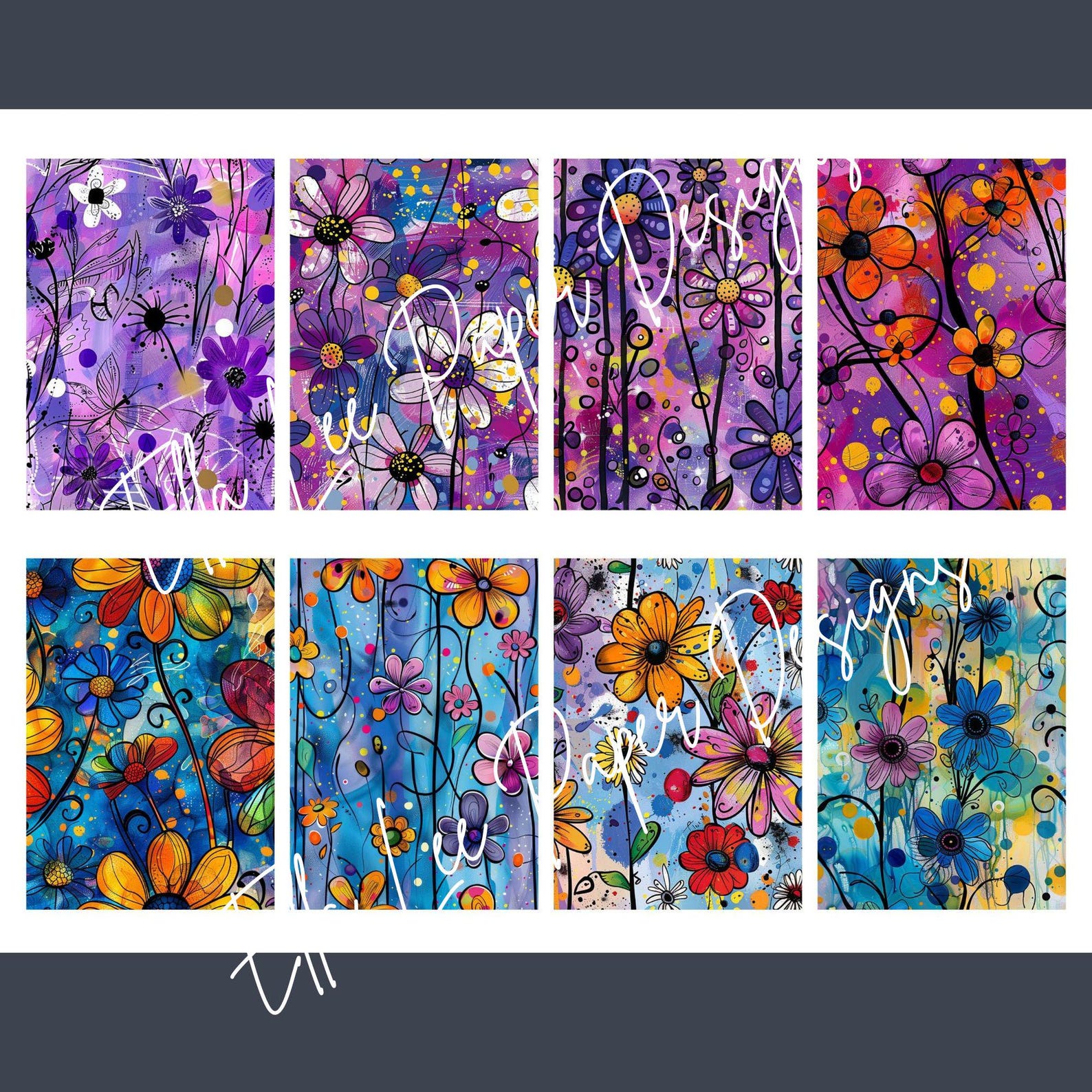 72 Mixed Media Digital Artist Trading Cards | Instant Download | ATC ...