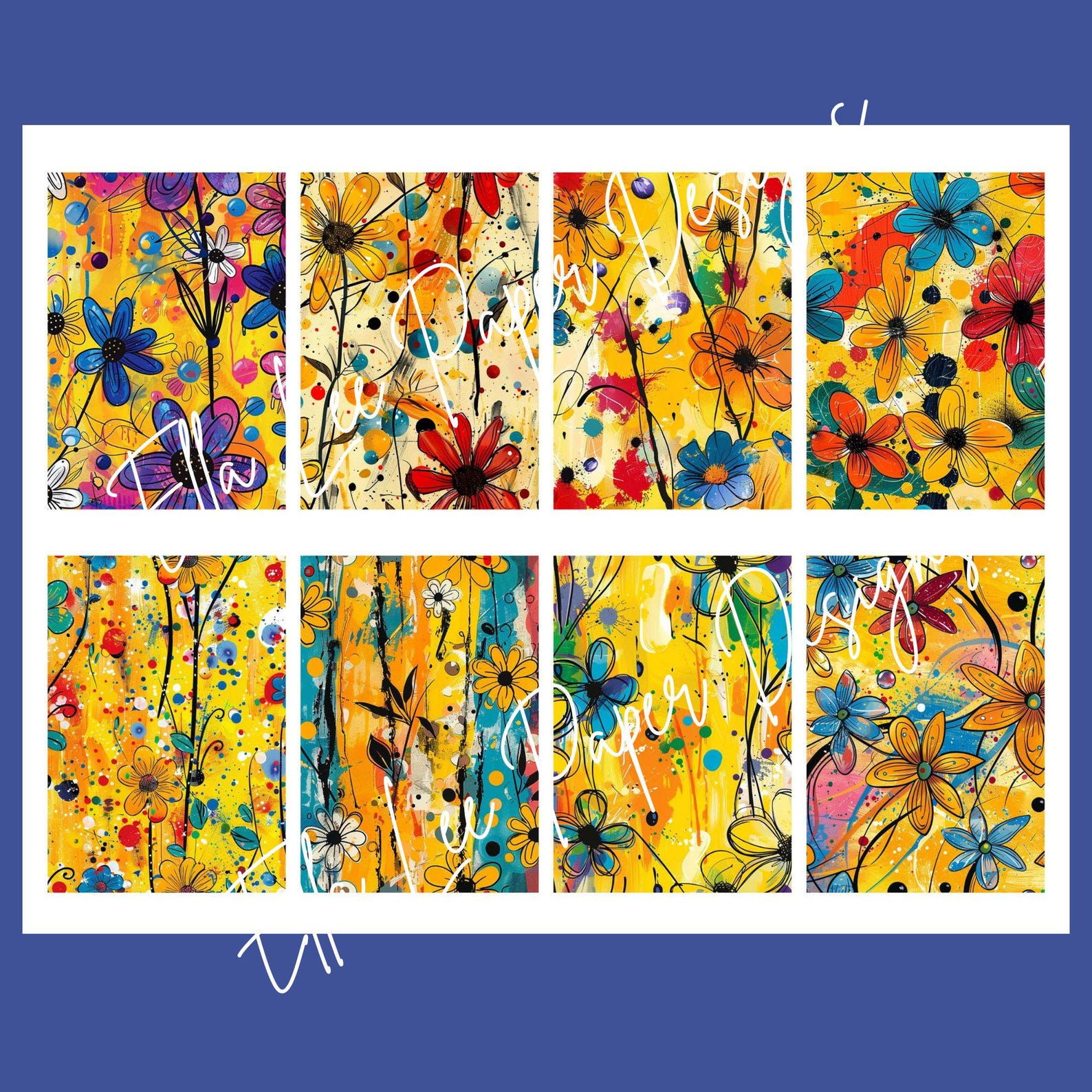 72 Mixed Media Digital Artist Trading Cards | Instant Download | ATC ...