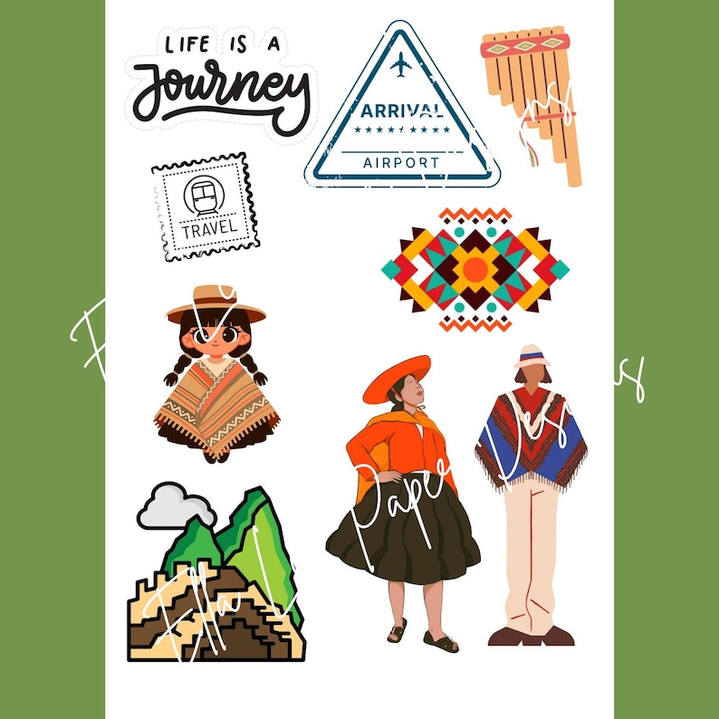60+ PERU Fussy Cutting Ephemera | A4 and 8.5 X 11 Inch | Junk Journal ...