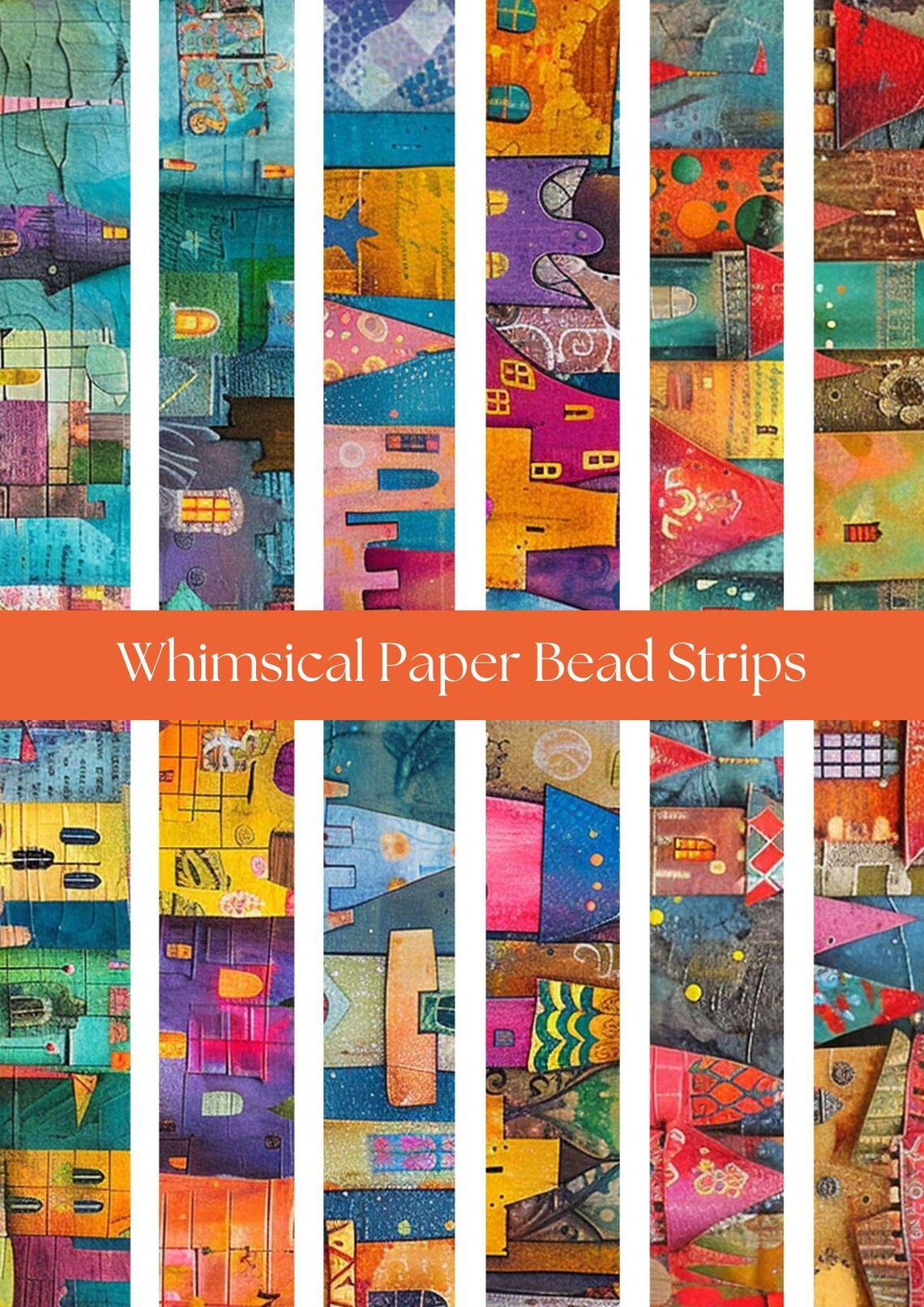 A4 Paper Bead Strips DIY Beads Paper Beads Make Your Own Beads DIY ...