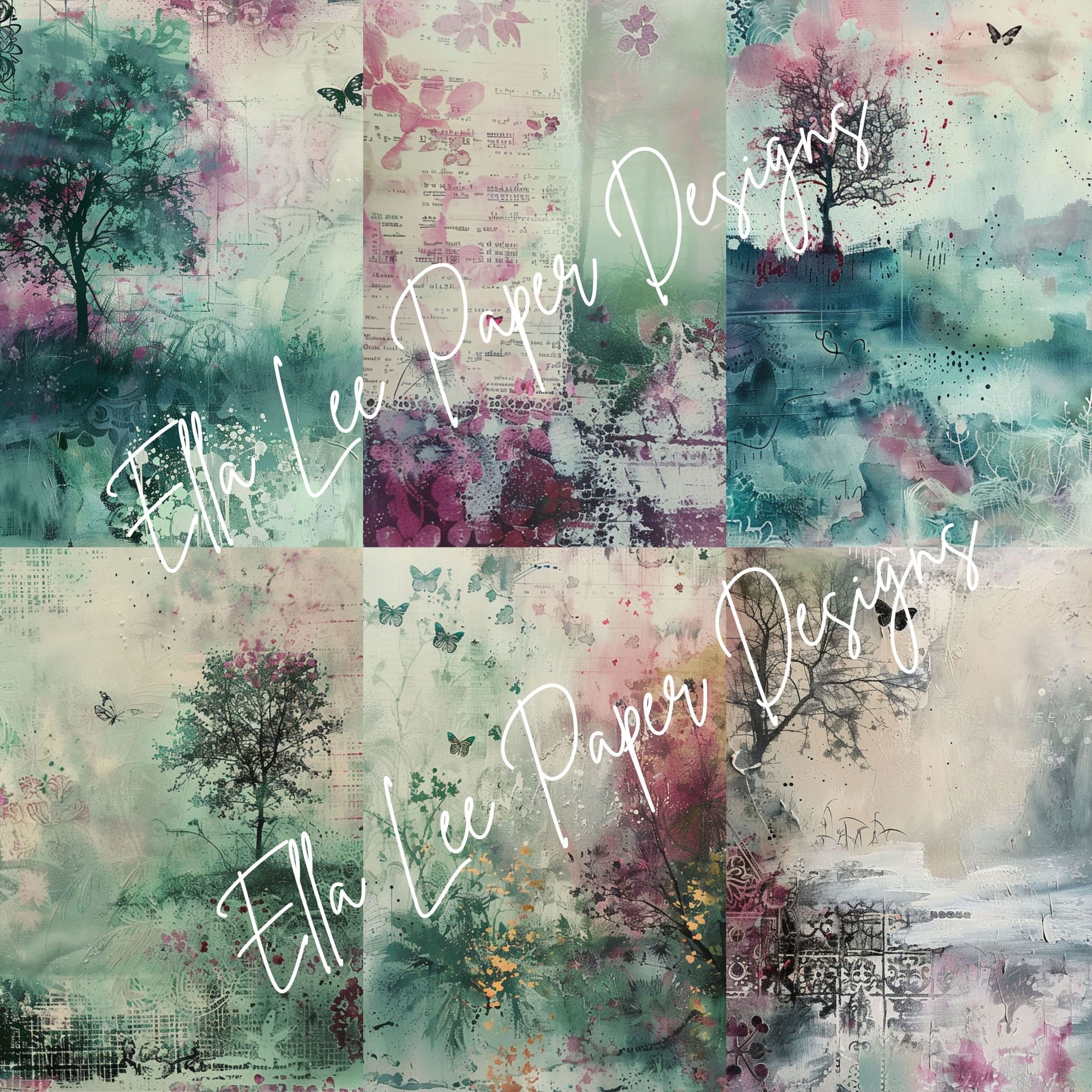 30 Mixed Media Paper Designs | A4 Size | Perfect for Junk Journal Pages ...