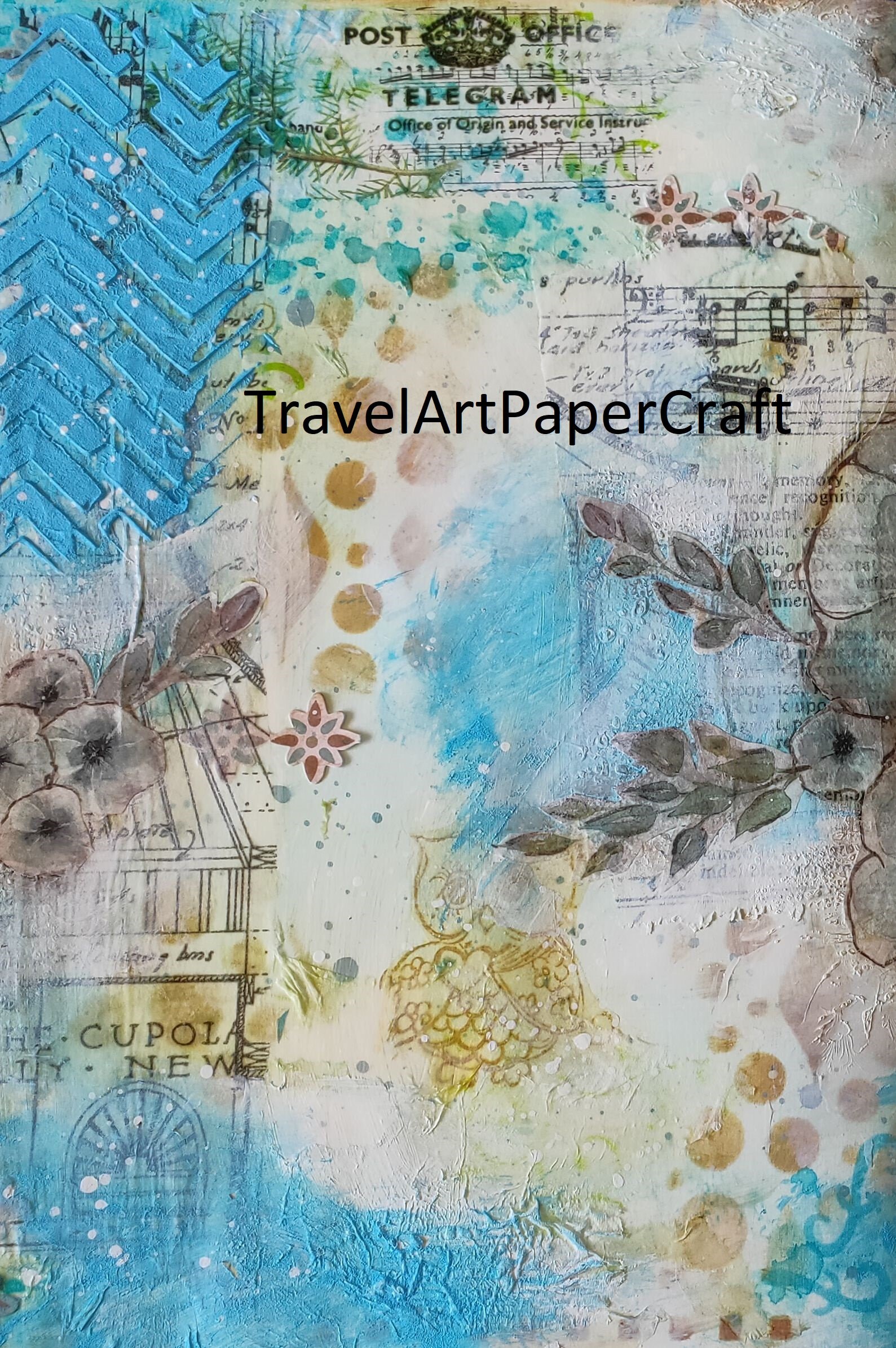 6 Blue Mixed Media Backgrounds for Junk Journals Scrapbooks - Etsy