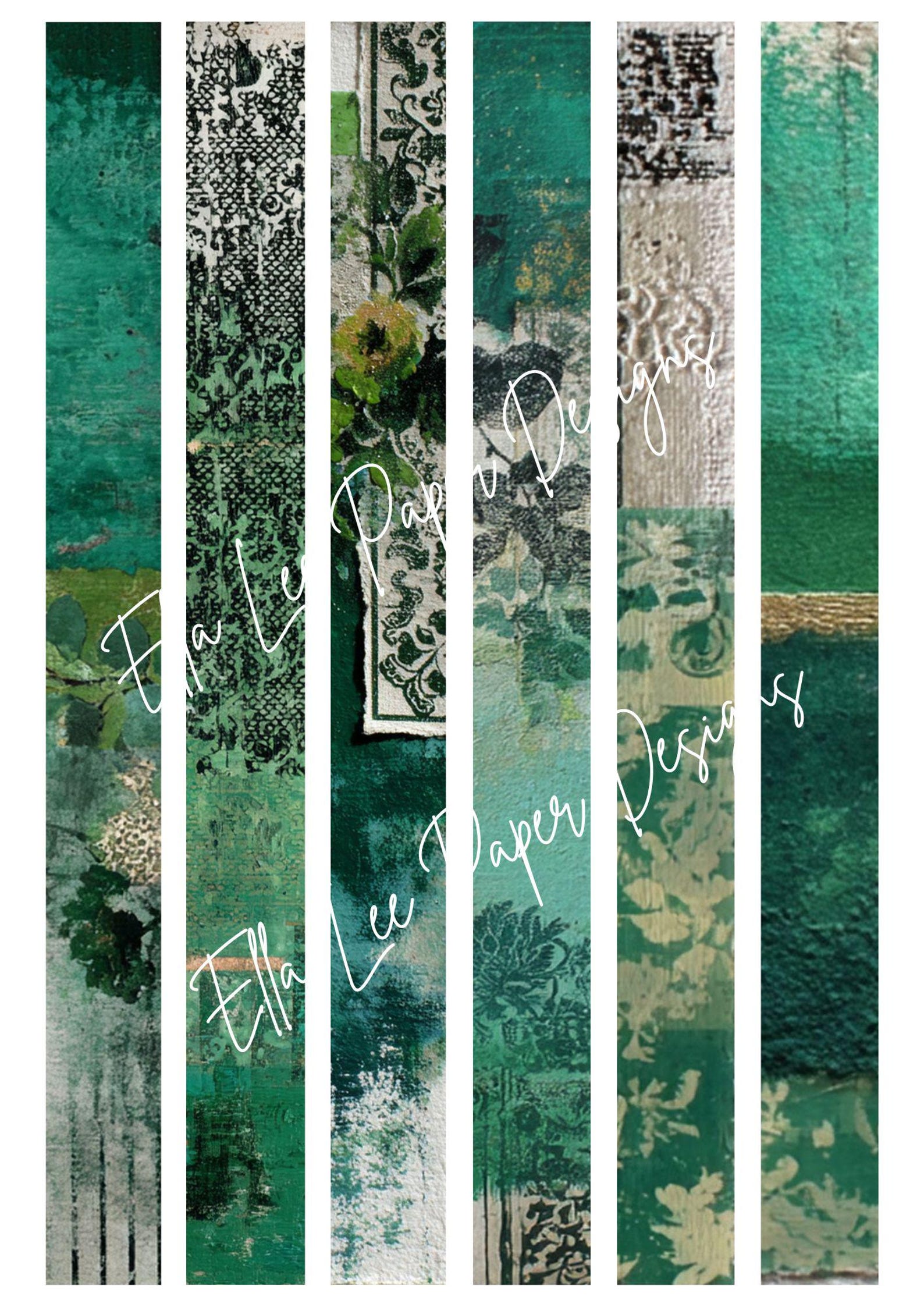 A4 Paper Bead Strips | DIY Beads Paper Beads | Green Mixed Media Style ...