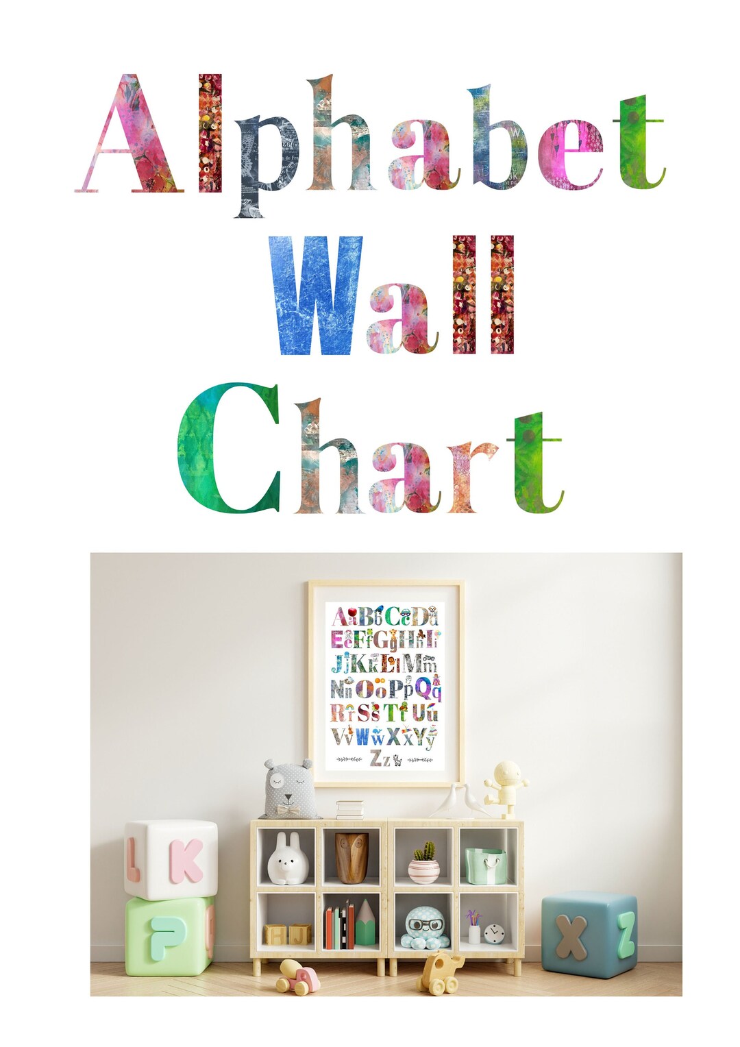 Alphabet Wall Chart Digital Download A2 Size Fun Wall Chart - Etsy ...