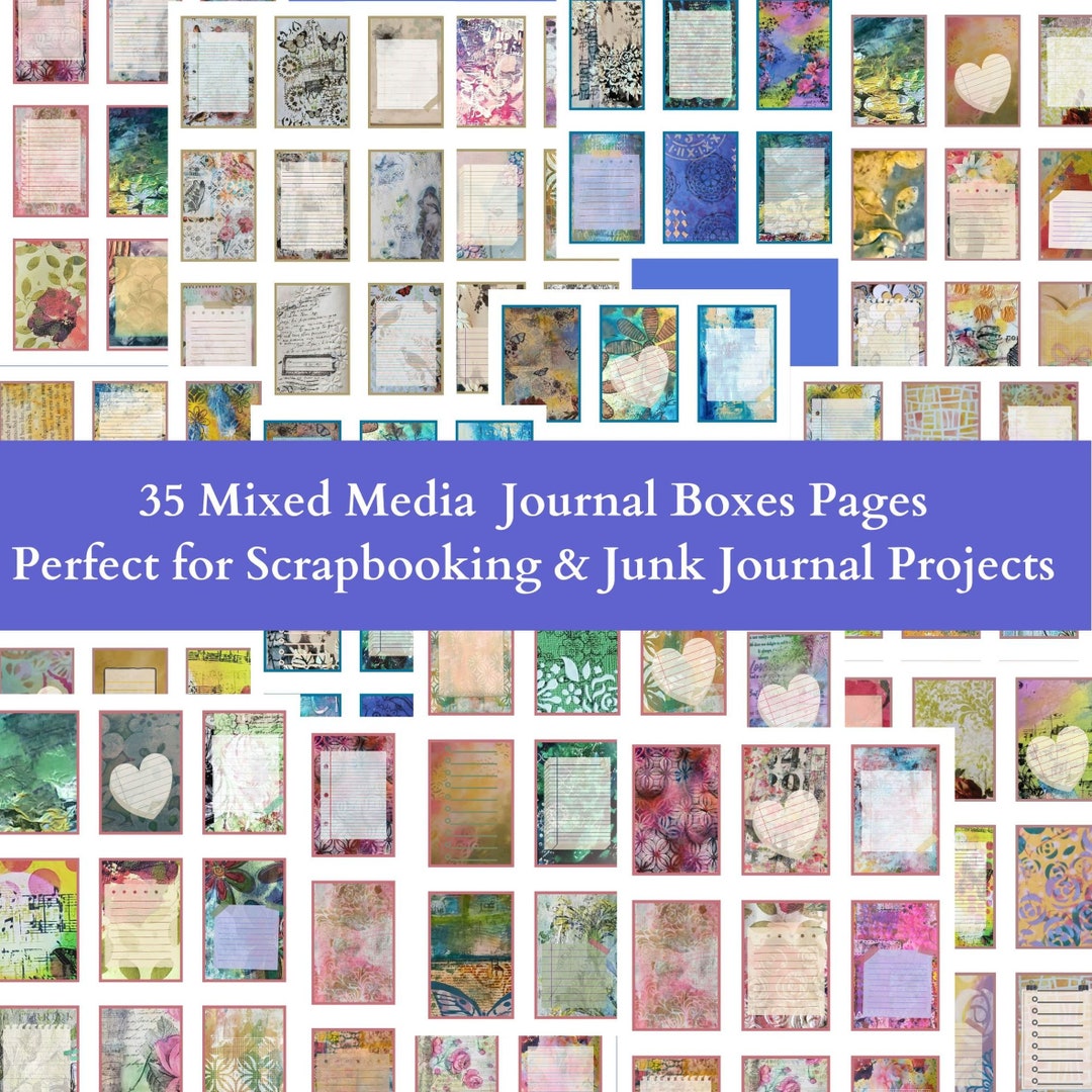 35 Pages of Junk Journal Boxes for Your Scrapbooking and Junk Journal ...