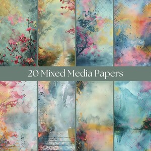 30 Mixed Media Paper Designs | A4 Size | Perfect for Junk Journal Pages ...