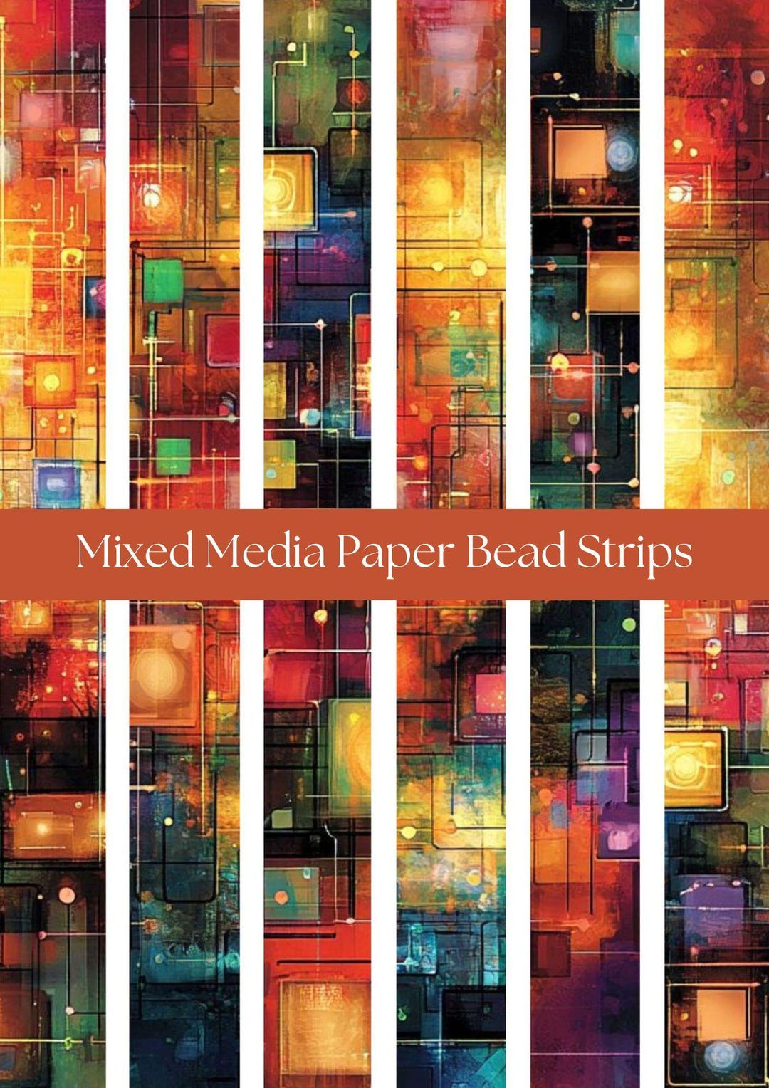 A4 Paper Bead Strips DIY Beads Paper Beads Make Your Own Beads DIY ...