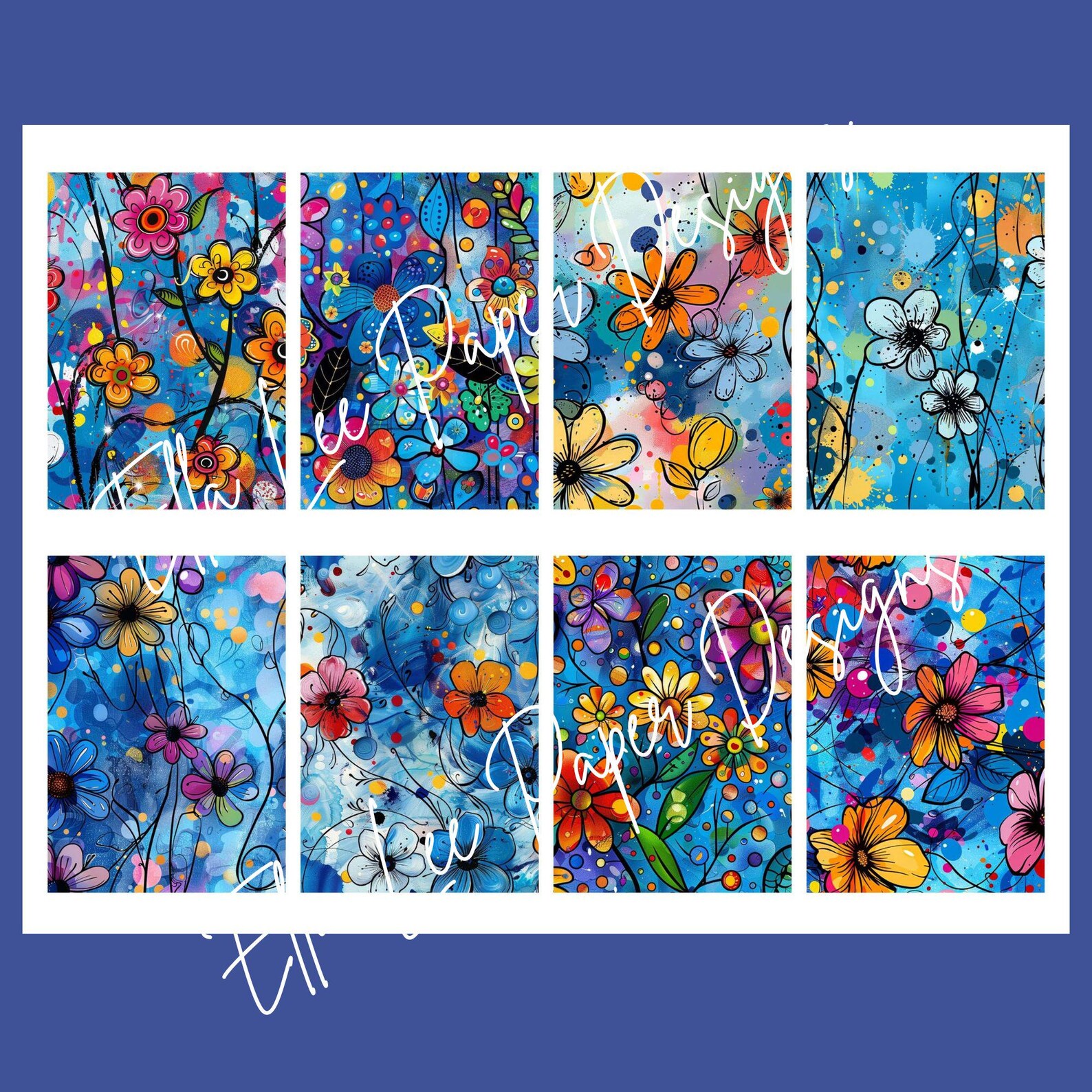 72 Mixed Media Digital Artist Trading Cards | Instant Download | ATC ...