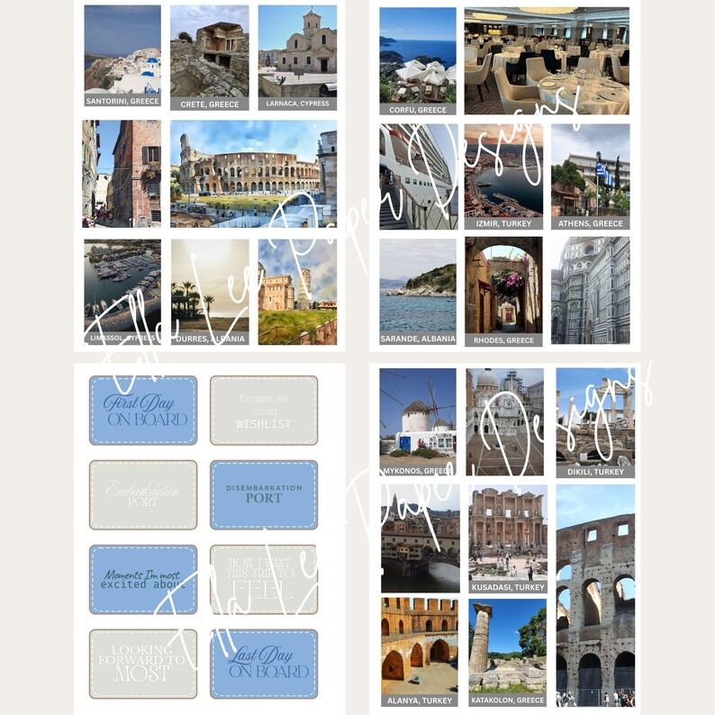 Europe Travel Vision Board Kit- Printable Scrapbook and Planner | 8 ...
