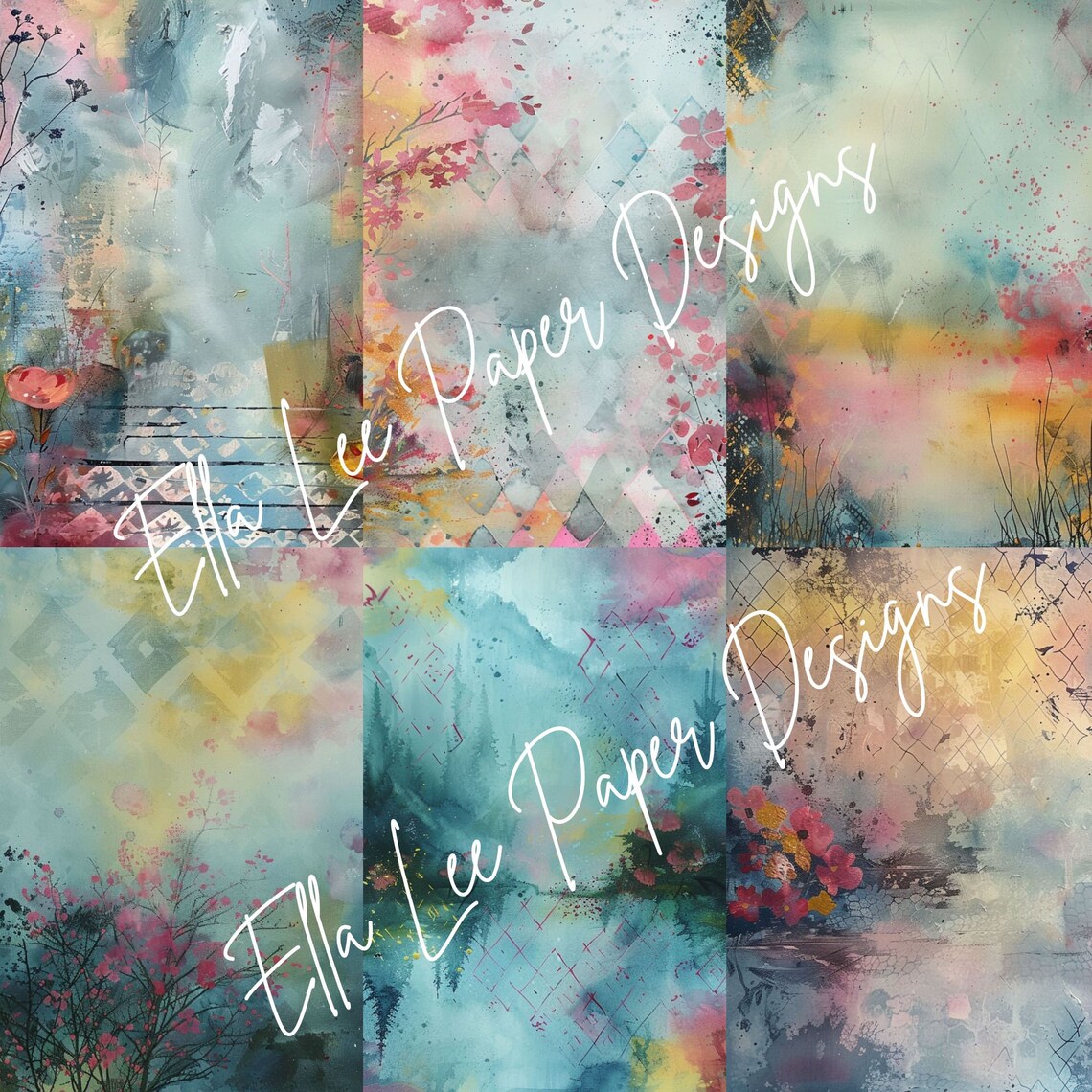 30 Mixed Media Paper Designs | A4 Size | Perfect for Junk Journal Pages ...