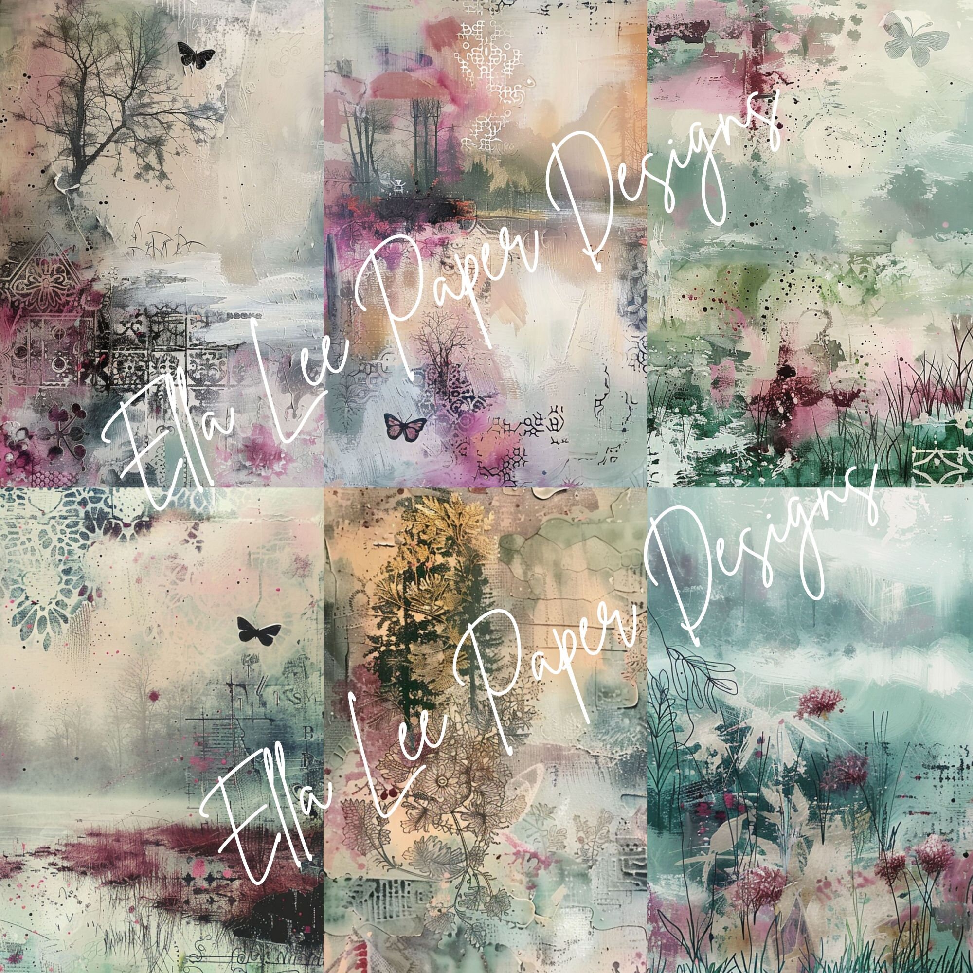 30 Mixed Media Paper Designs A4 Size Perfect for Junk Journal Pages ...