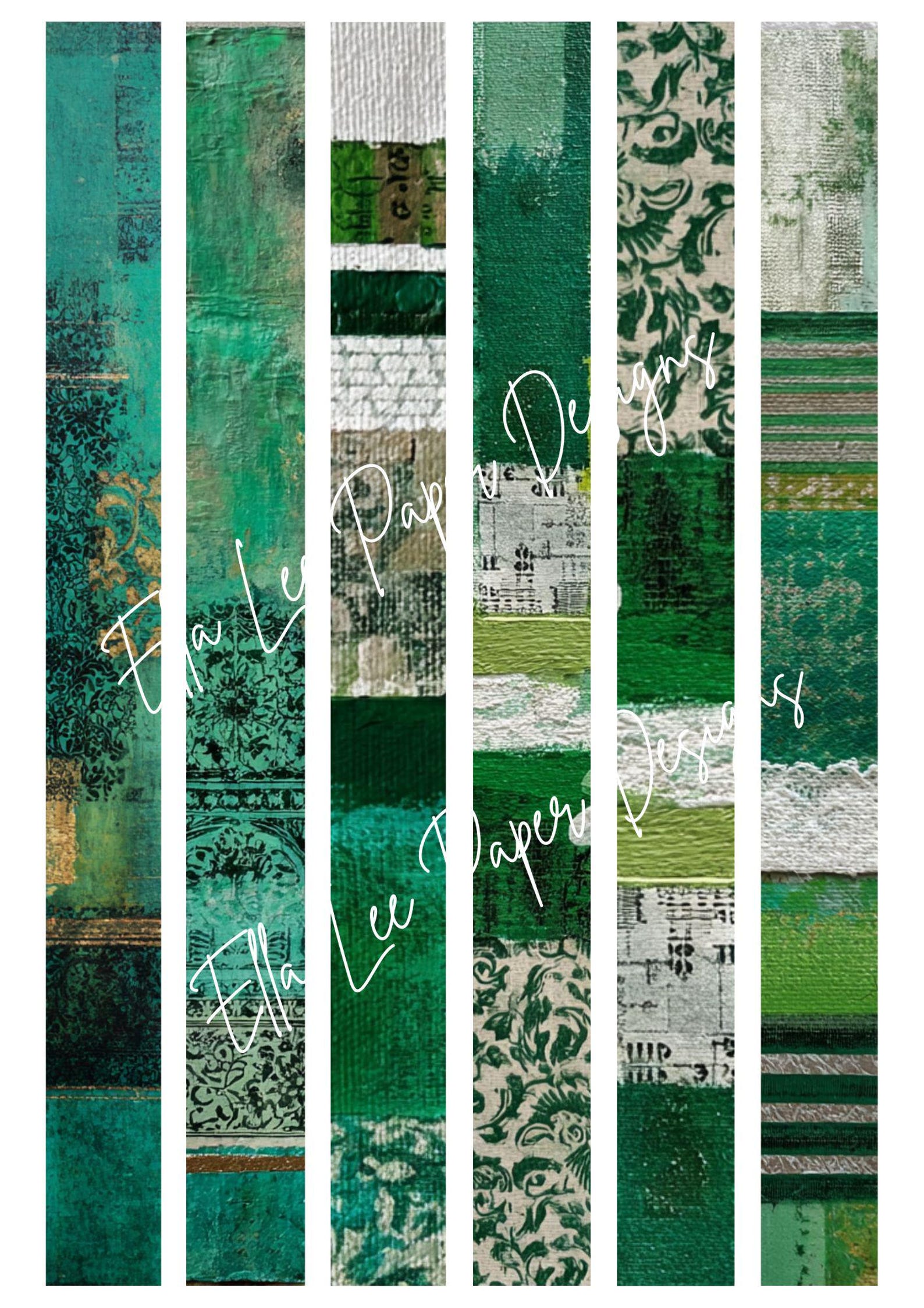 A4 Paper Bead Strips | DIY Beads Paper Beads | Green Mixed Media Style ...