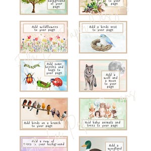 50 Woodland Animals Prompt Cards- Fun Way to Keep Your Projects on ...