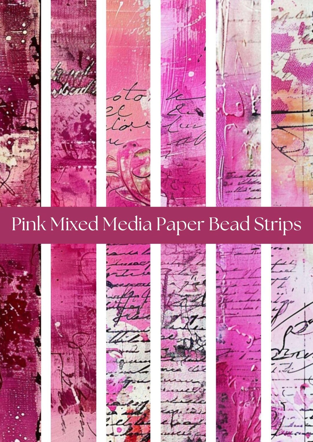 A4 Paper Bead Strips DIY Beads Paper Beads Make Your Own Beads DIY ...