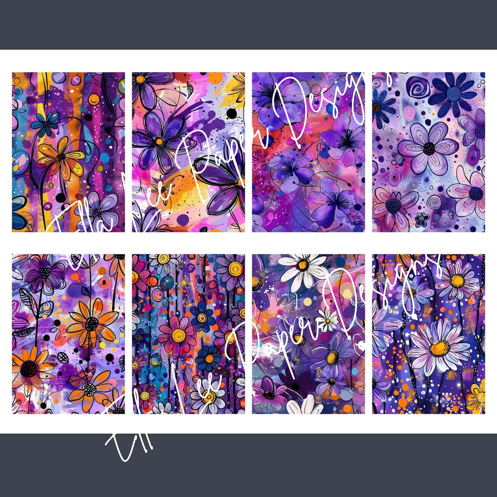72 Mixed Media Digital Artist Trading Cards | Instant Download | ATC ...