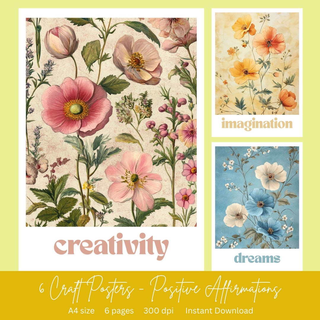 Craft Room Posters- Set of 6 -A4 Size for Craft Room Posters| Instant ...