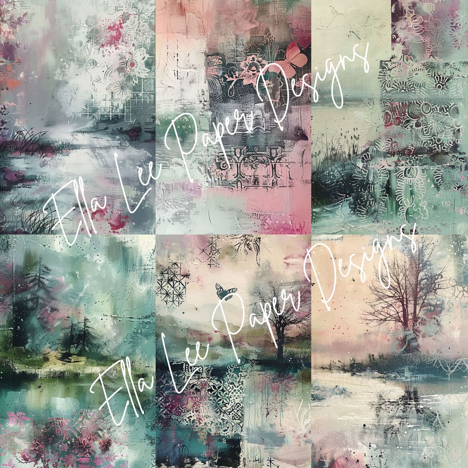 30 Mixed Media Paper Designs A4 Size Perfect for Junk Journal Pages ...