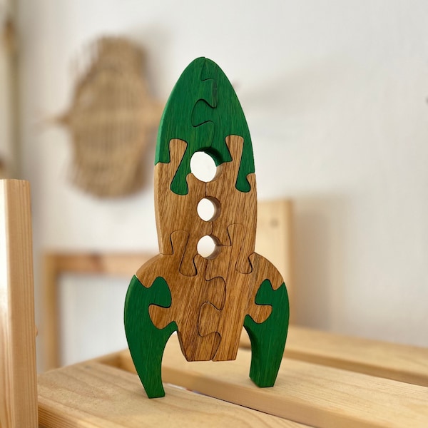Wooden Toy Spaceship - Etsy