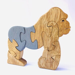 Mighty Silverback Gorilla Puzzle - Artisanal Wooden Jigsaw, Wildlife ...