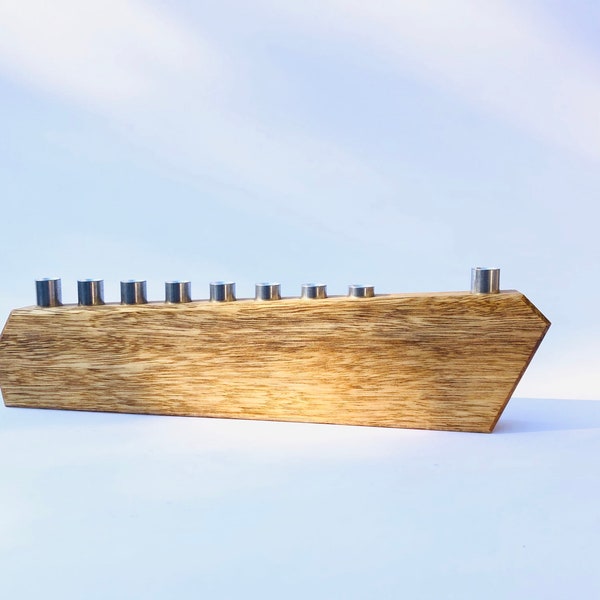 Wooden Menorah - Etsy