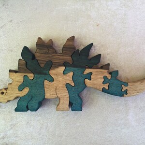 Wooden Dinosaur Puzzle Stegosaurus Puzzle Gift for Kids - Etsy