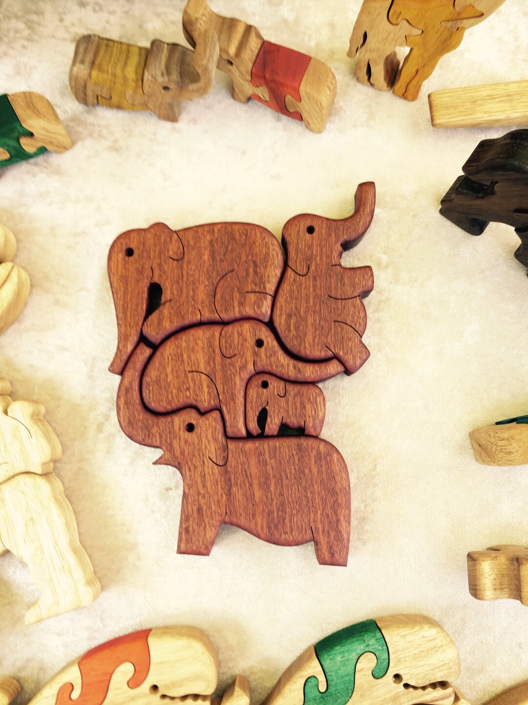 Wooden Elephants Tower, Balancing Game, Mahogany Pyramid. - Etsy