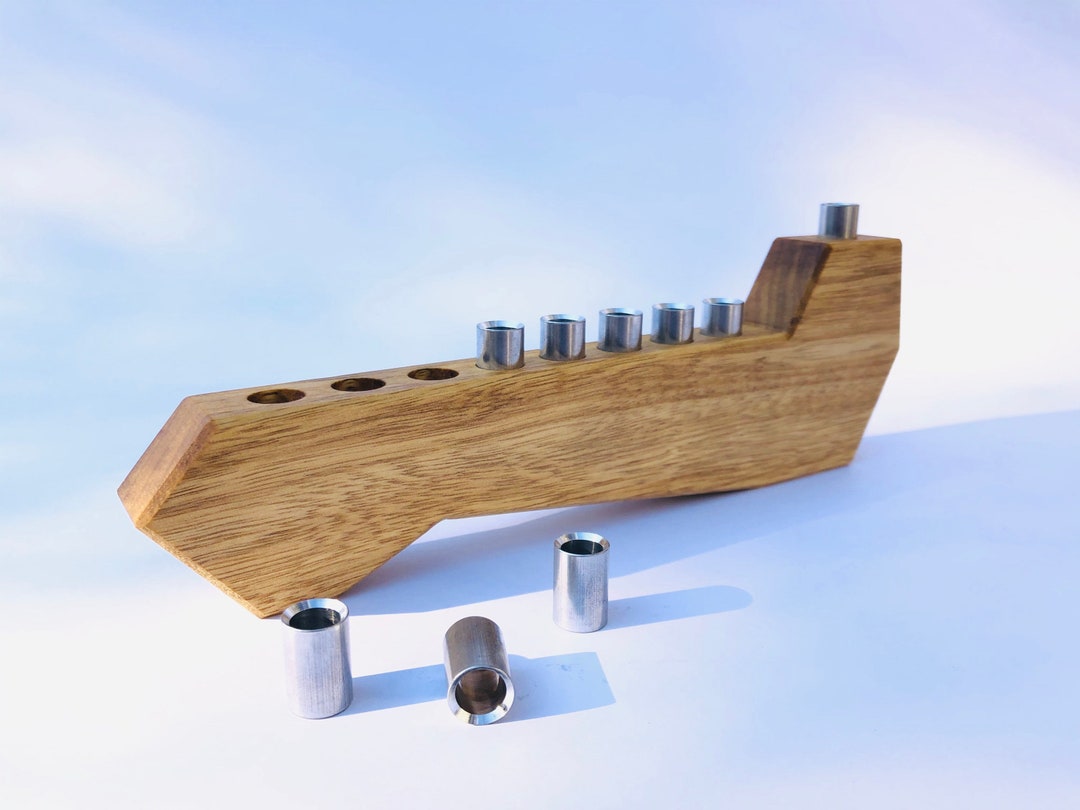 Geometric Hanukkiah - Handmade Menorah for Hanukkah - Unique Jewish ...
