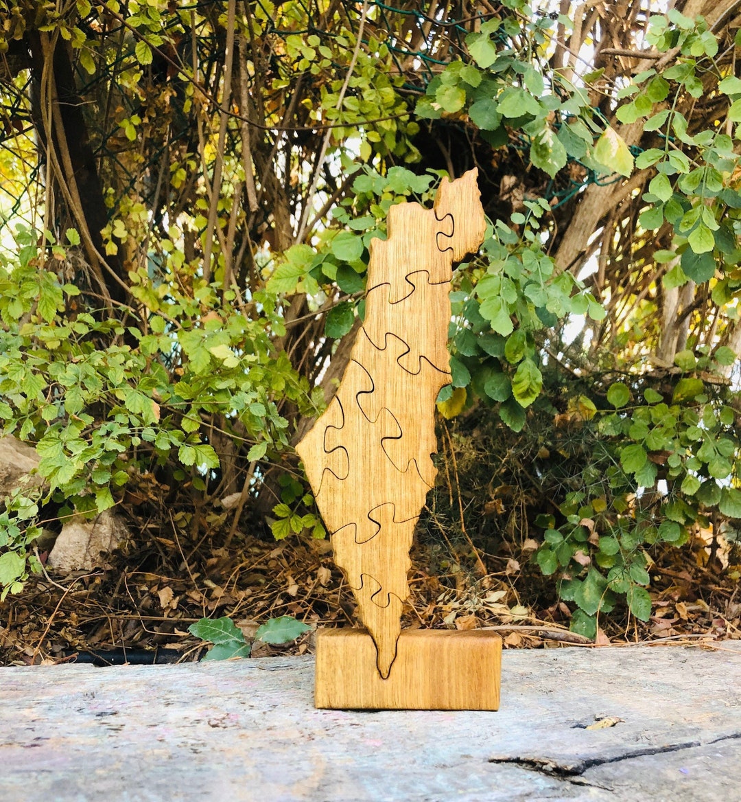 Unique Israel Map Puzzle - Educational Wooden Jigsaw, Interactive ...