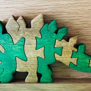 Wooden Dinosaur Puzzle Stegosaurus Puzzle Gift for Kids - Etsy