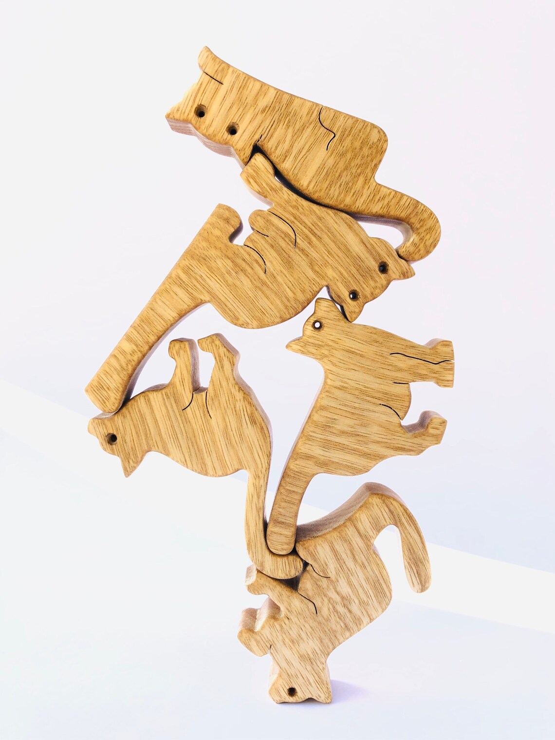 Wooden cats pyramid for cat lovers. | Etsy