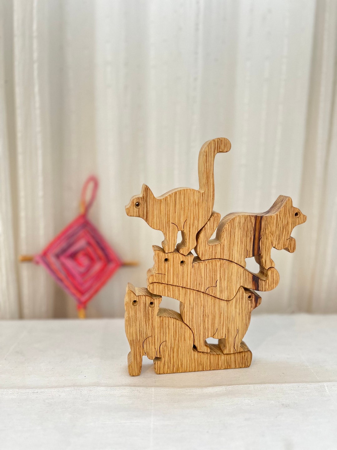 Wooden Cats Pyramid for Cat Lovers. - Etsy