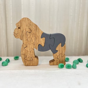 Mighty Silverback Gorilla Puzzle - Artisanal Wooden Jigsaw, Wildlife ...