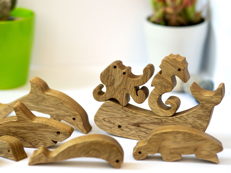 Sea Animals Wooden Puzzle Hand Made Scroll-saw Game - Etsy