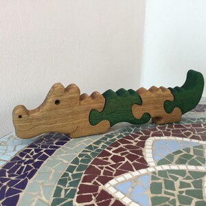 Wooden Alligator Puzzle Crocodile Puzzle Great Birthday - Etsy